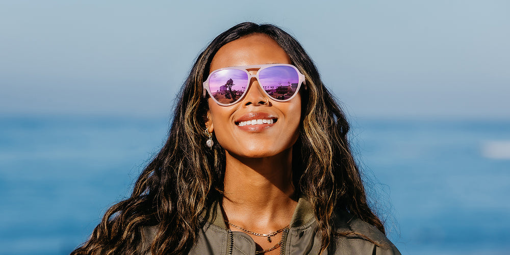 Orchid Cloud Skyway – Modern Polarized Aviator Sunglasses