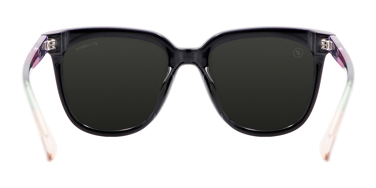 Rose Fusion Oversized Round Sunglasses - Polarized Smoke Lens & Rose Frame