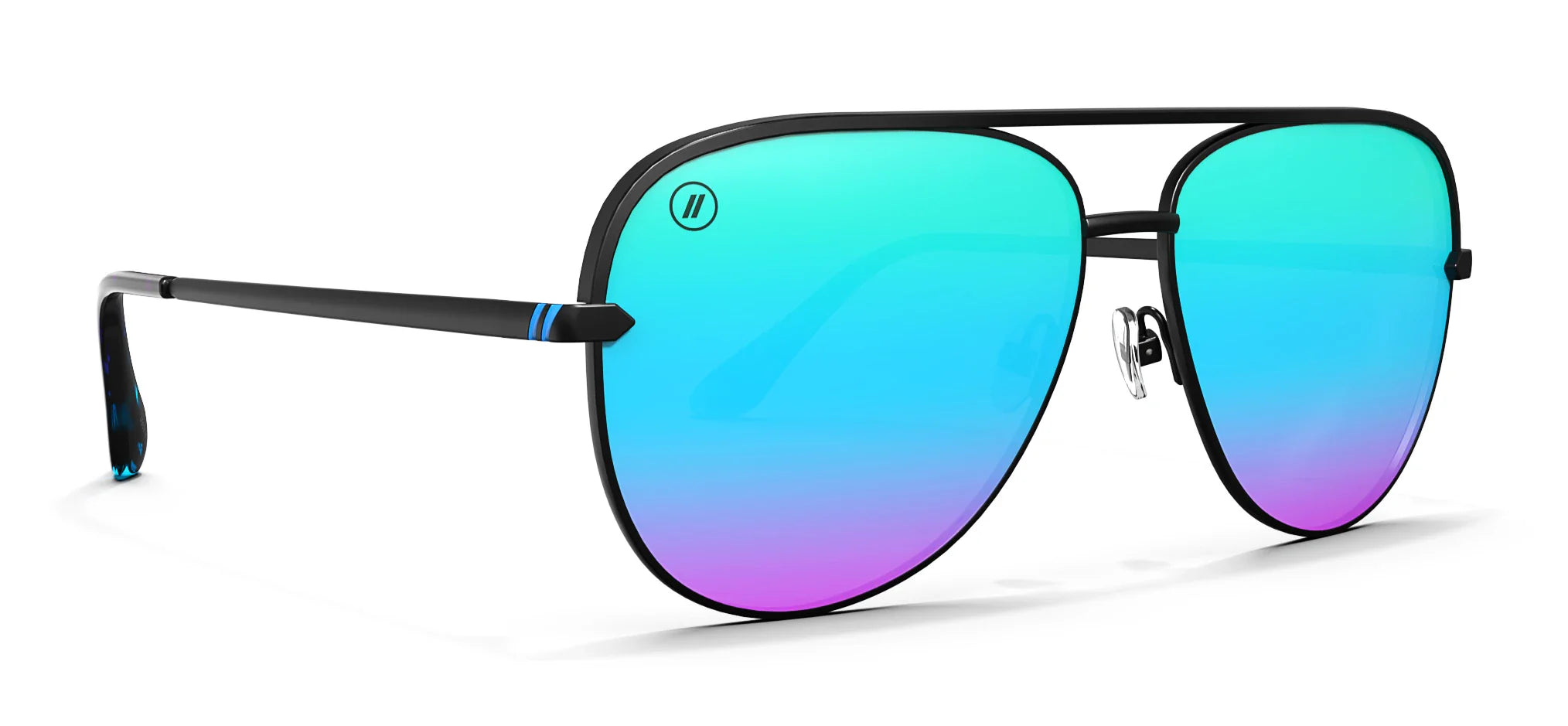 Flying Pretty Aviator Sunglasses - Polarized Gradient Lens & Black Brow ...