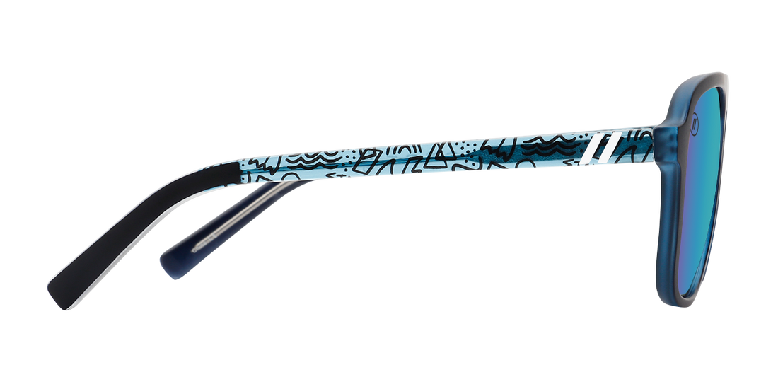 Jamie O'Brien Stay Psyched Blue Polarized Sunglasses - Blue Lens & Blue ...