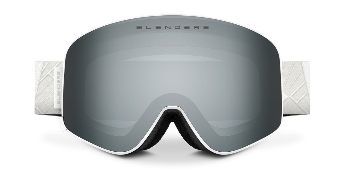 Ghost Island Aura Snow Goggles - White Frame with Chrome Silver Lens ...