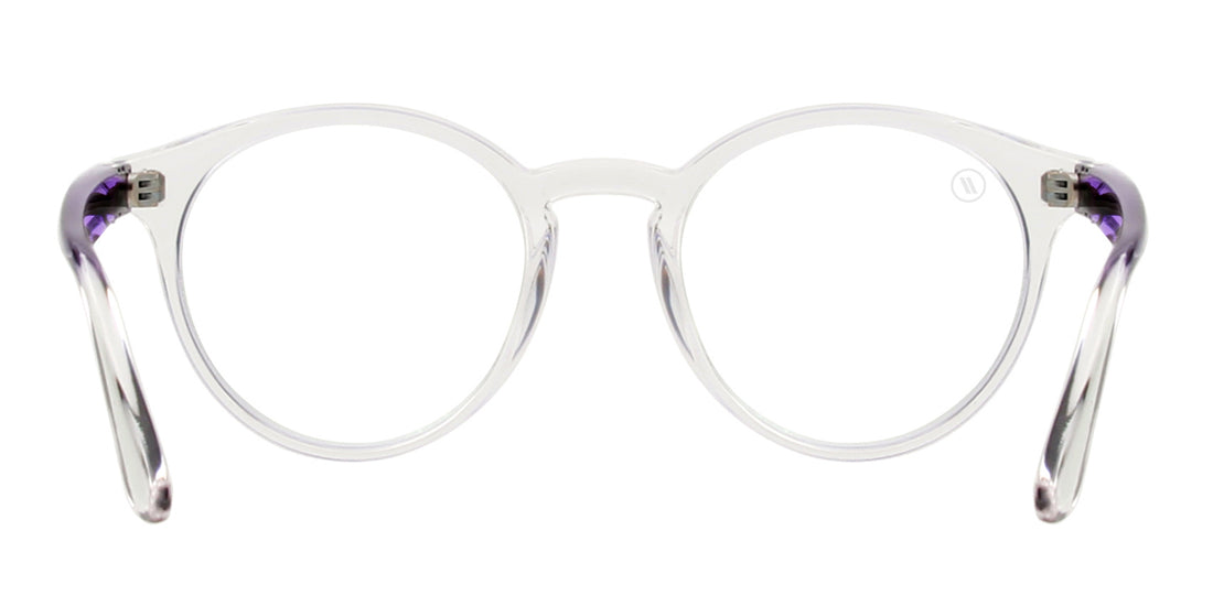 Clearly Wild Blue Light Glasses - Crystal Clear Round Frame With Blue ...