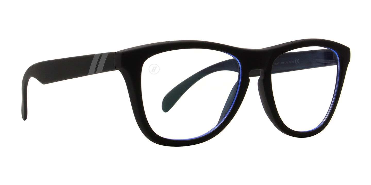 Hustle Up Blue Light Glasses - Matte Black Frame Clear Blue Light Lens