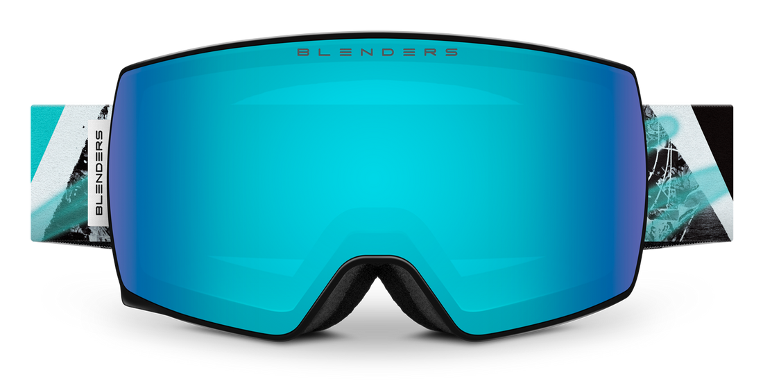 Arctic Xpress Snow Goggles - Neon Blue Nebula Ski & Snowboard Goggles ...